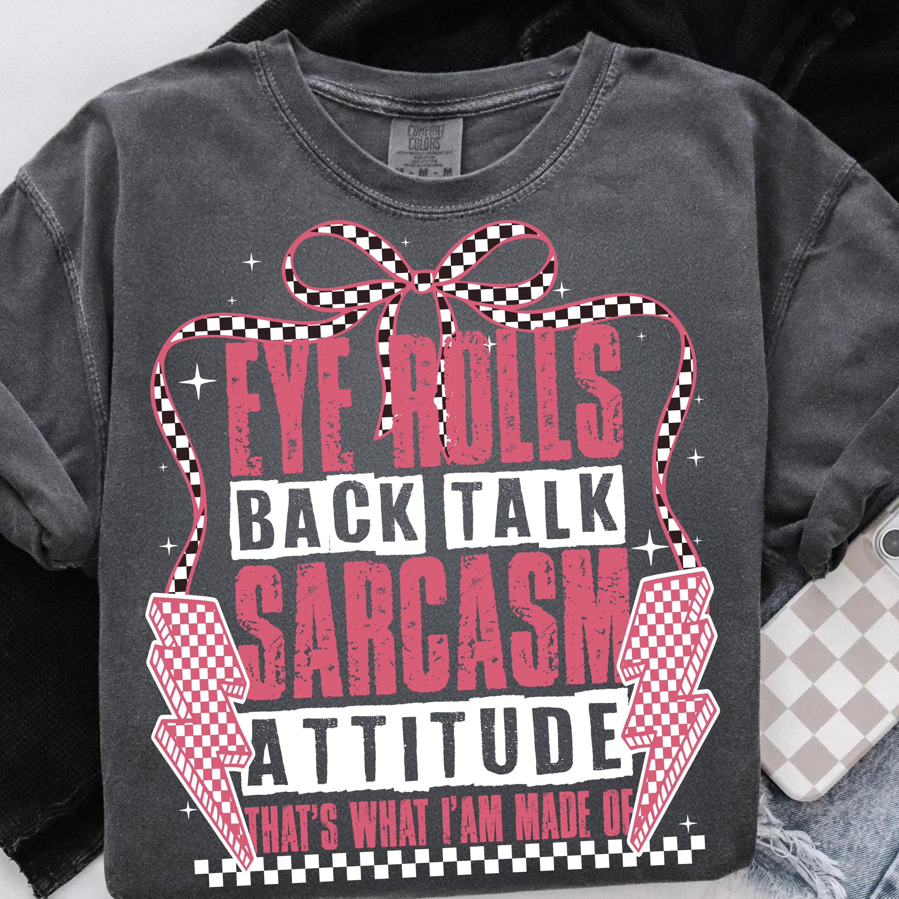 Sarcasm Attitude Snarky SVG PNG Retro Checkered Sarcastic Funny Saying ...
