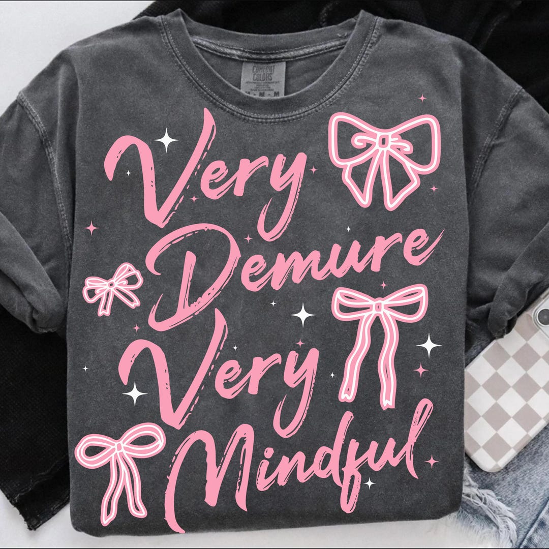 Very Demure SVG PNG File, Cute Trendy Girly Aesthetic Artsy Design for ...