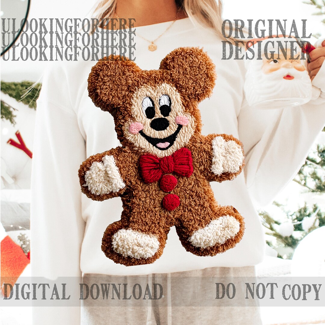 Yarn Mouse Gingerbread Man PNG, Yarn Magical Png, Christmas Png,vintage ...