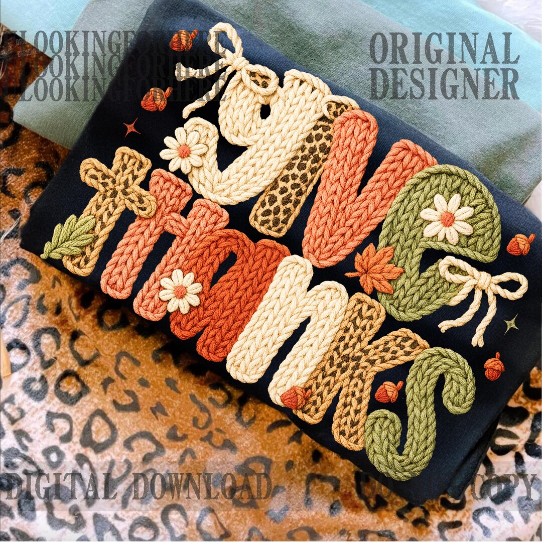 Preppy Give Thanks - Hilo sintético PNG, Preppy Leopard Pumpkins Autumn ...