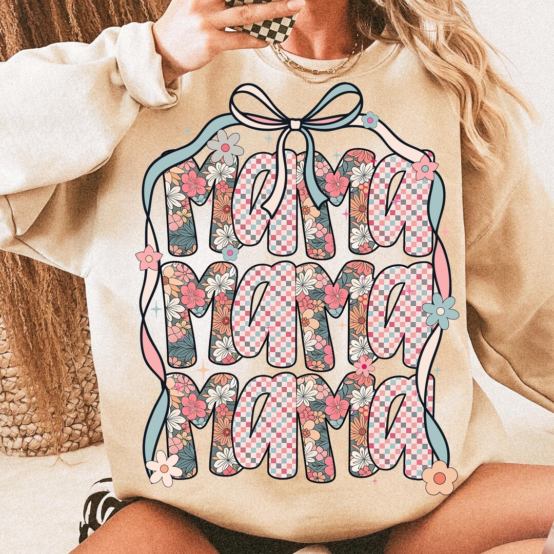 Preppy Mama Png, Cute Mama Png, Floral Mama Png, Mothers Day Png, Mama ...