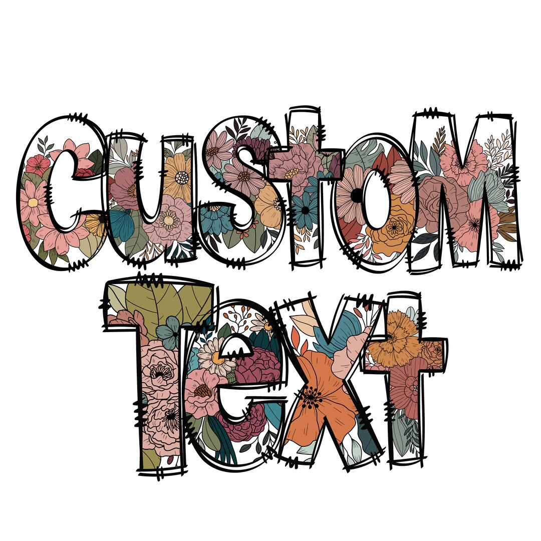 Custom Floral PNG - Etsy