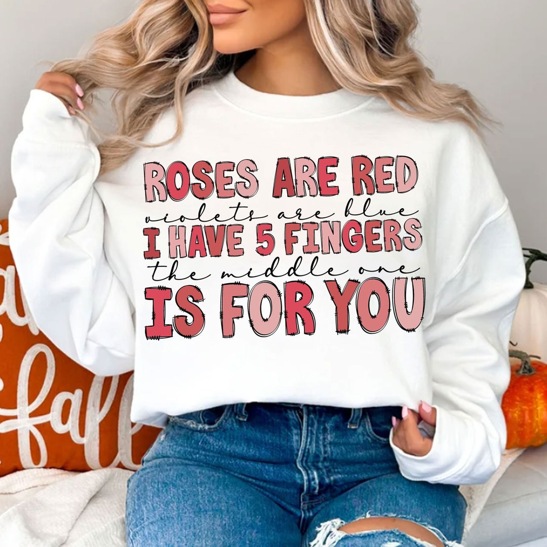 Roses Are Red Violets Are Blue PNG, Valentines Sublimation Designs ...