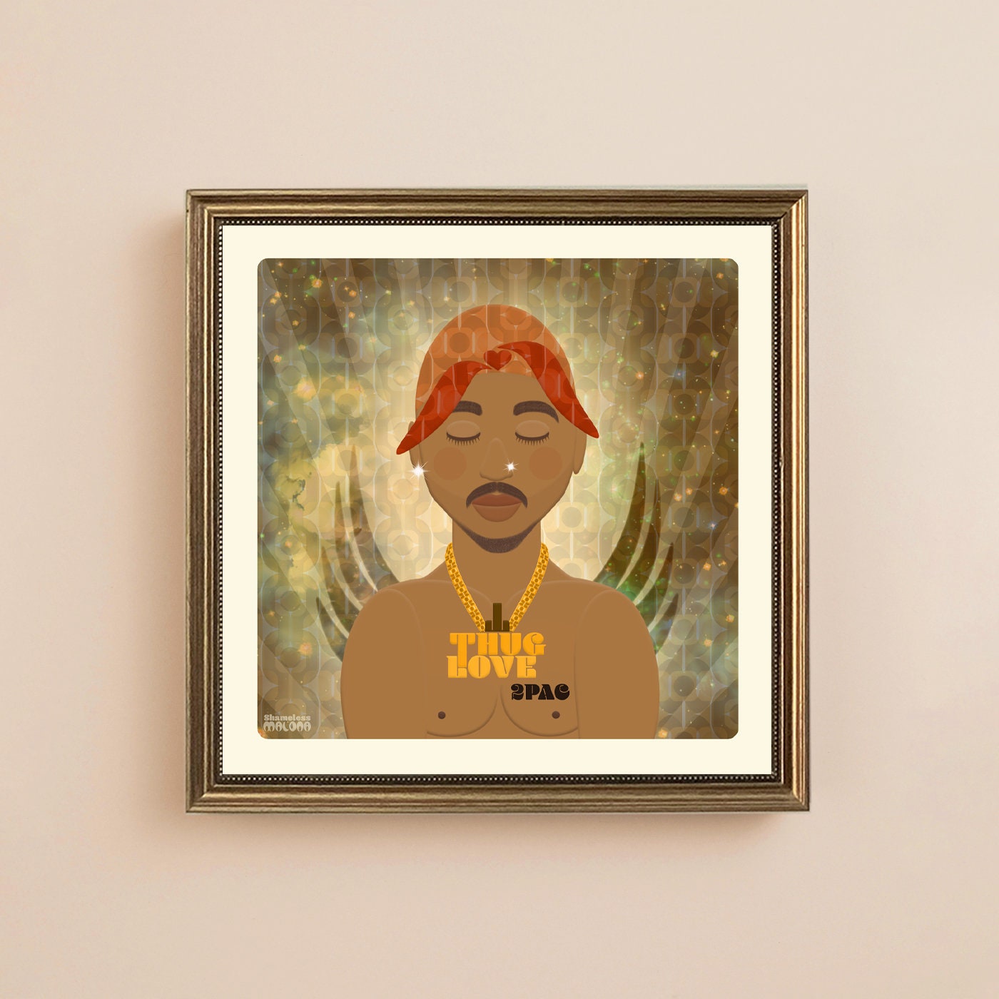 2pac Shakur Art Download Tupac Digital Wall Art 2 Pac Gifts Thug Life ...