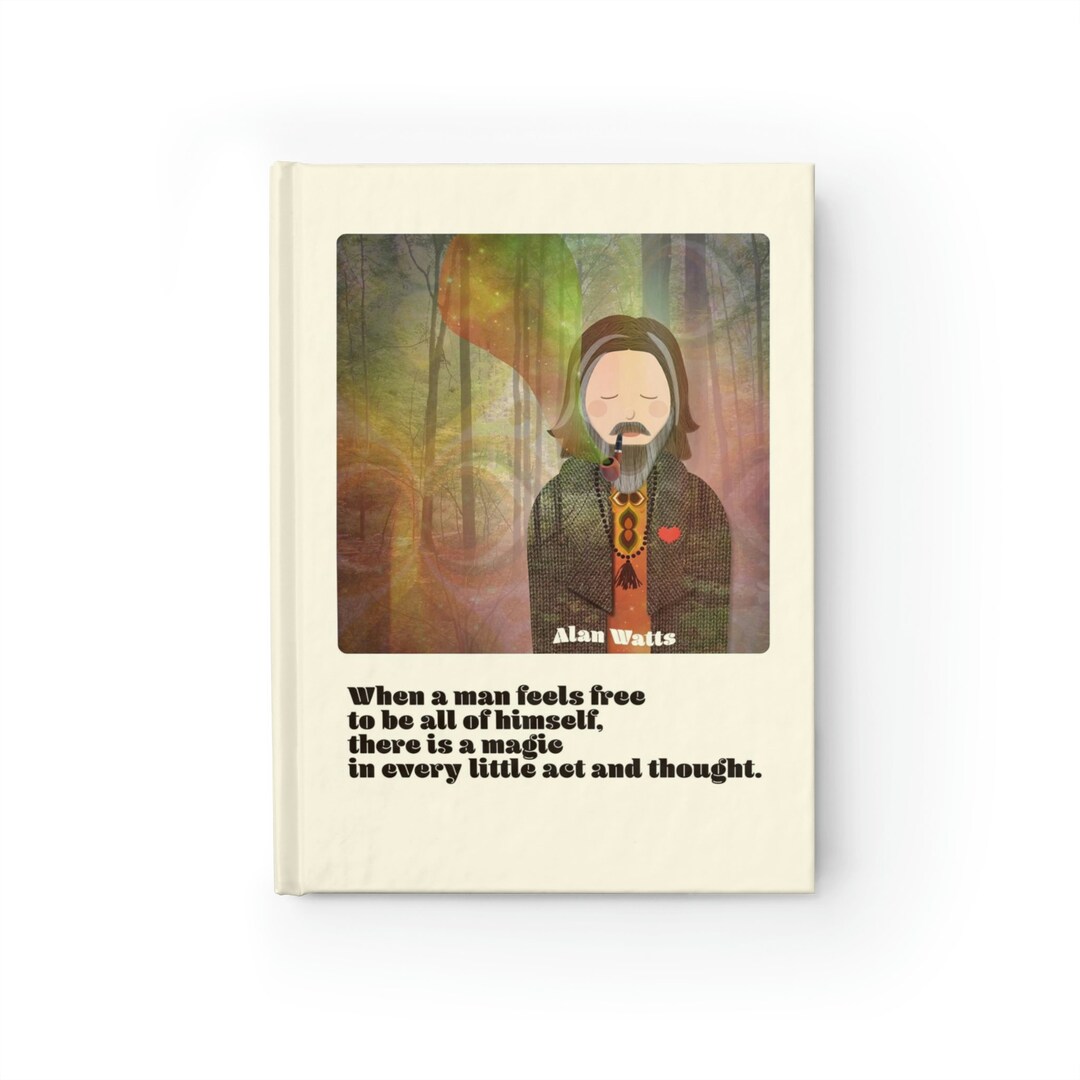 Alan Watts Journal Alan Watts Notebook Hard Cover Writing Journal Alan ...