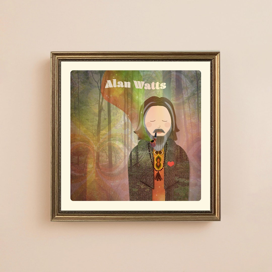 Alan Watts Digital Art Prints Alan Watts Portrait Digital - Etsy