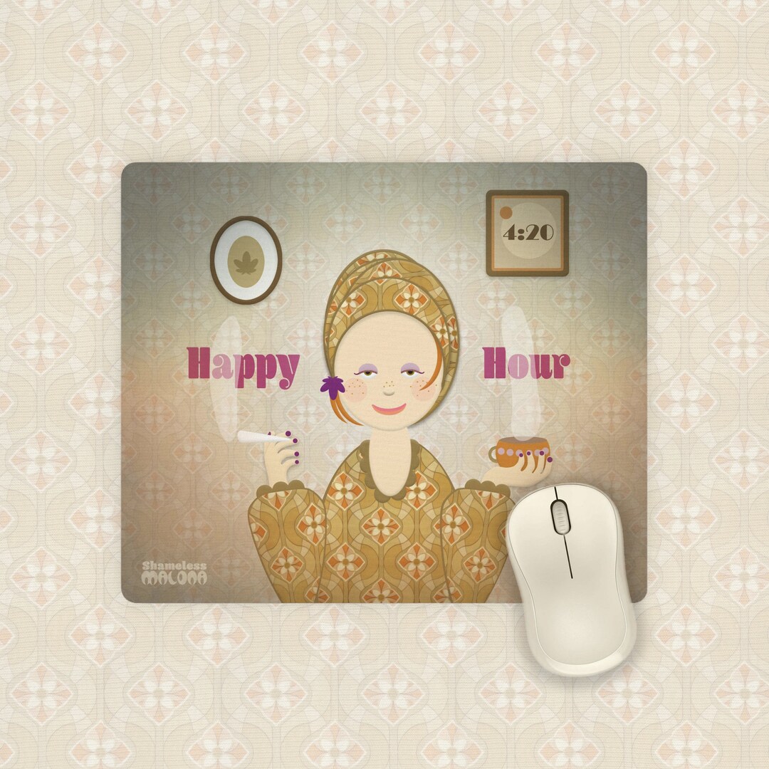 Mouse Pad Cute Home Office Décor Funny Weed Mousepad for Woman Colorful ...