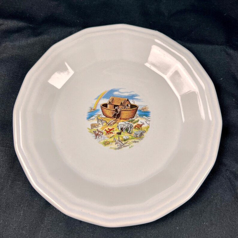 Homer Laughlin Bible Story Noah’s Ark Collectible Nursery Display Plate ...