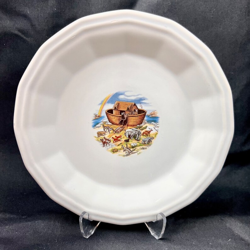 Homer Laughlin Bible Story Noah’s Ark Collectible Nursery Display Plate ...