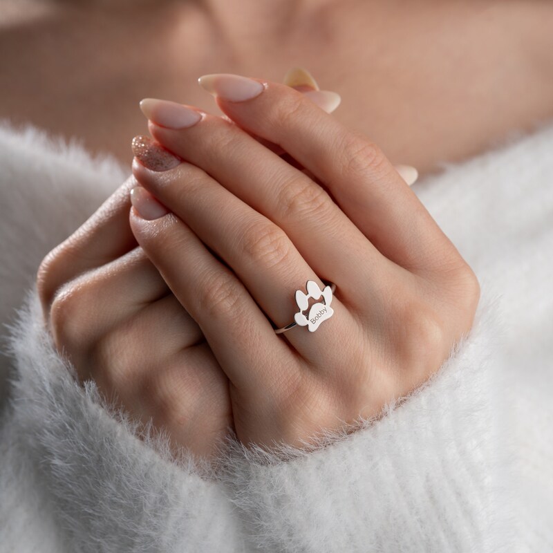 Paw Print Ring - Etsy