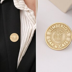 Custom Logo Label Pin, Relief Logo Broosh, Company Logo ID Tag Pin ...