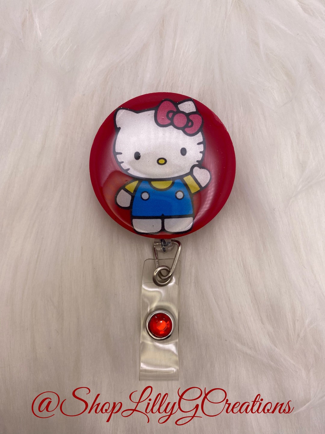 Hello Kitty Badge Holder - Etsy