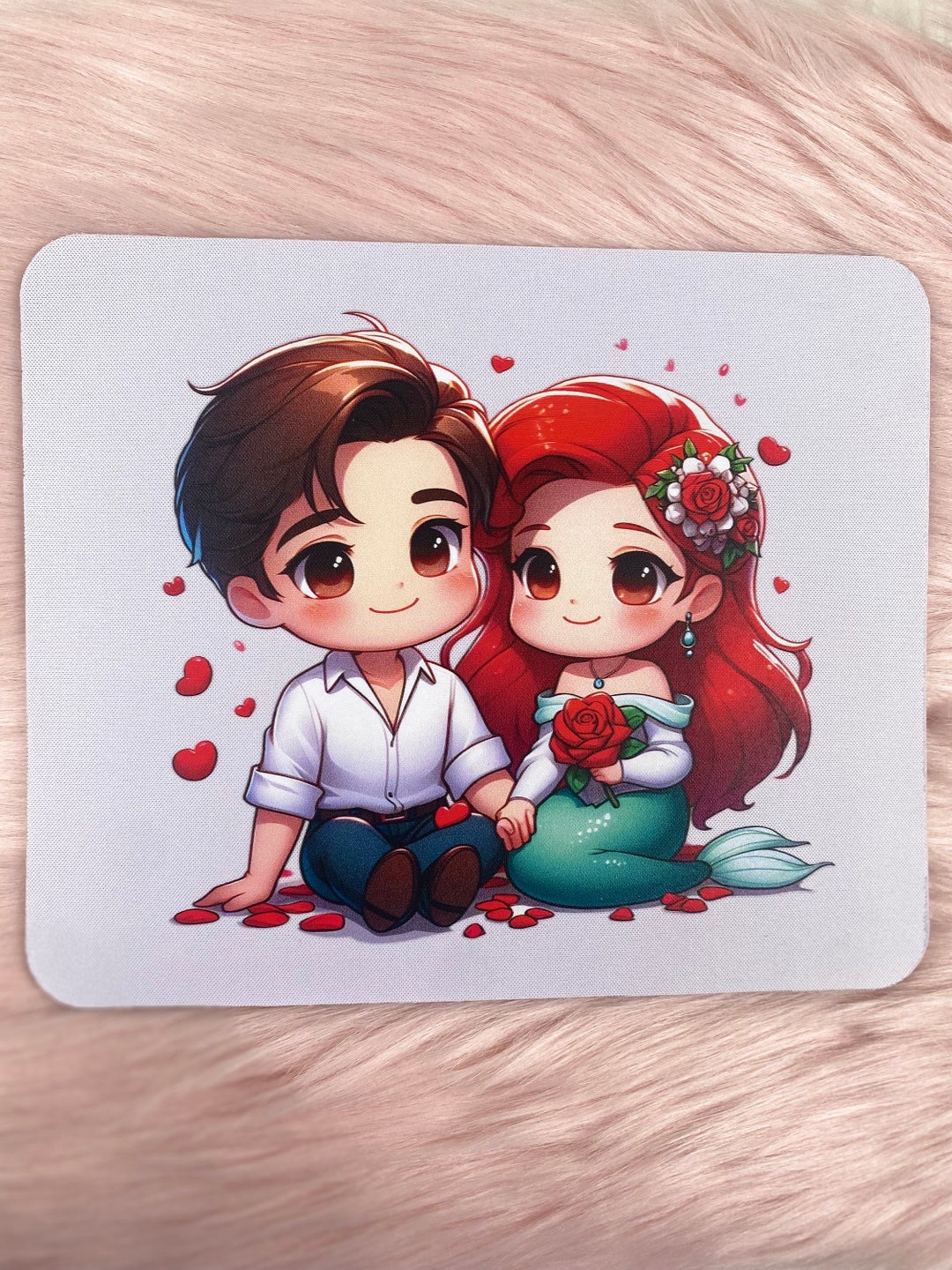 Cute Ariel & Prince Eric Mousepad - Etsy