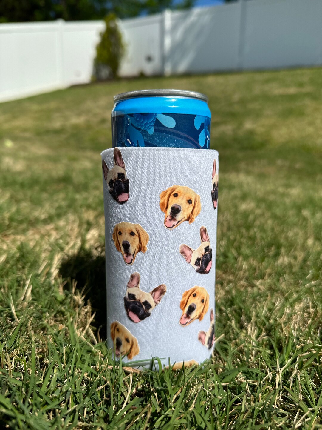 Pet's Face Cozie | Pet's Face Drink Cooler | Tall Can Cozies | Custom ...