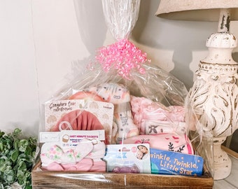 Baby Shower, Welcome Baby Gift Basket - Etsy