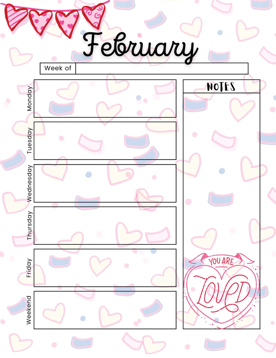 Happy Planner Weekly Agenda Organizer Pages and Divider - February ...