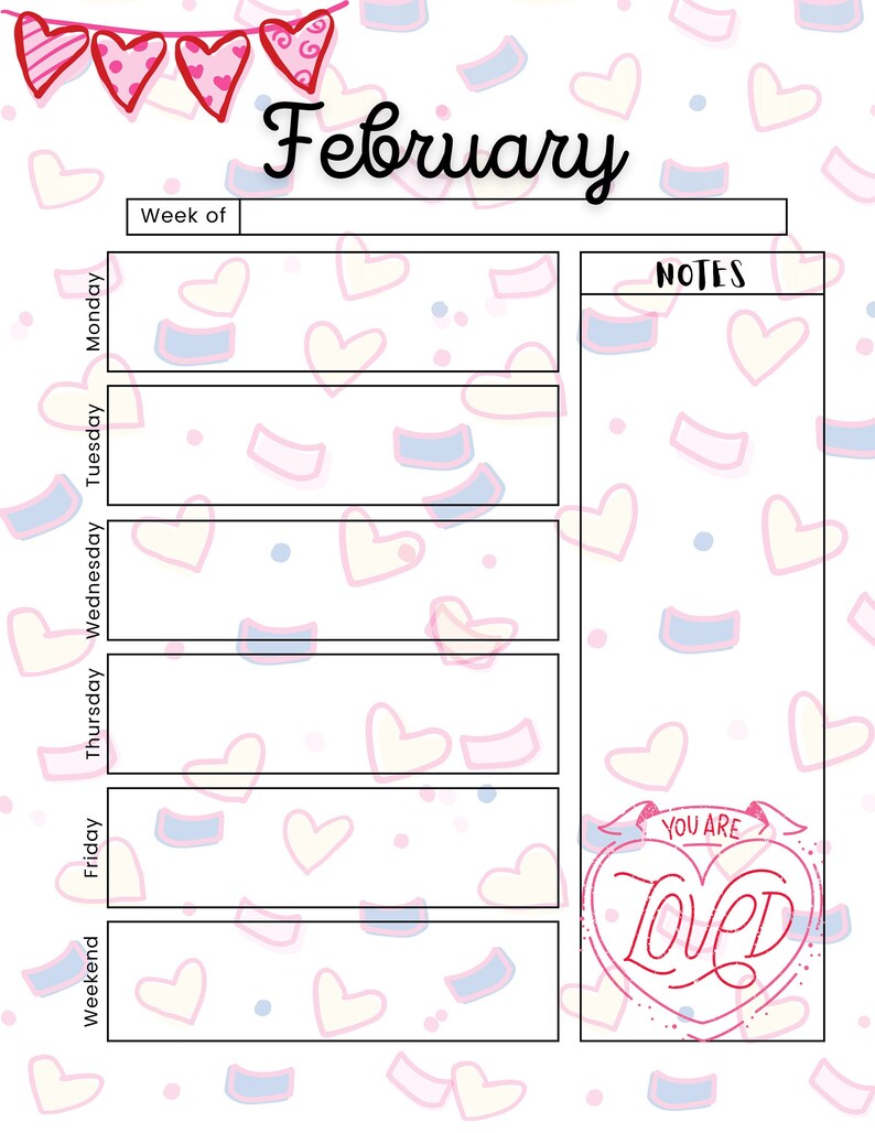 Happy Planner Weekly Agenda Organizer Pages and Divider - February ...