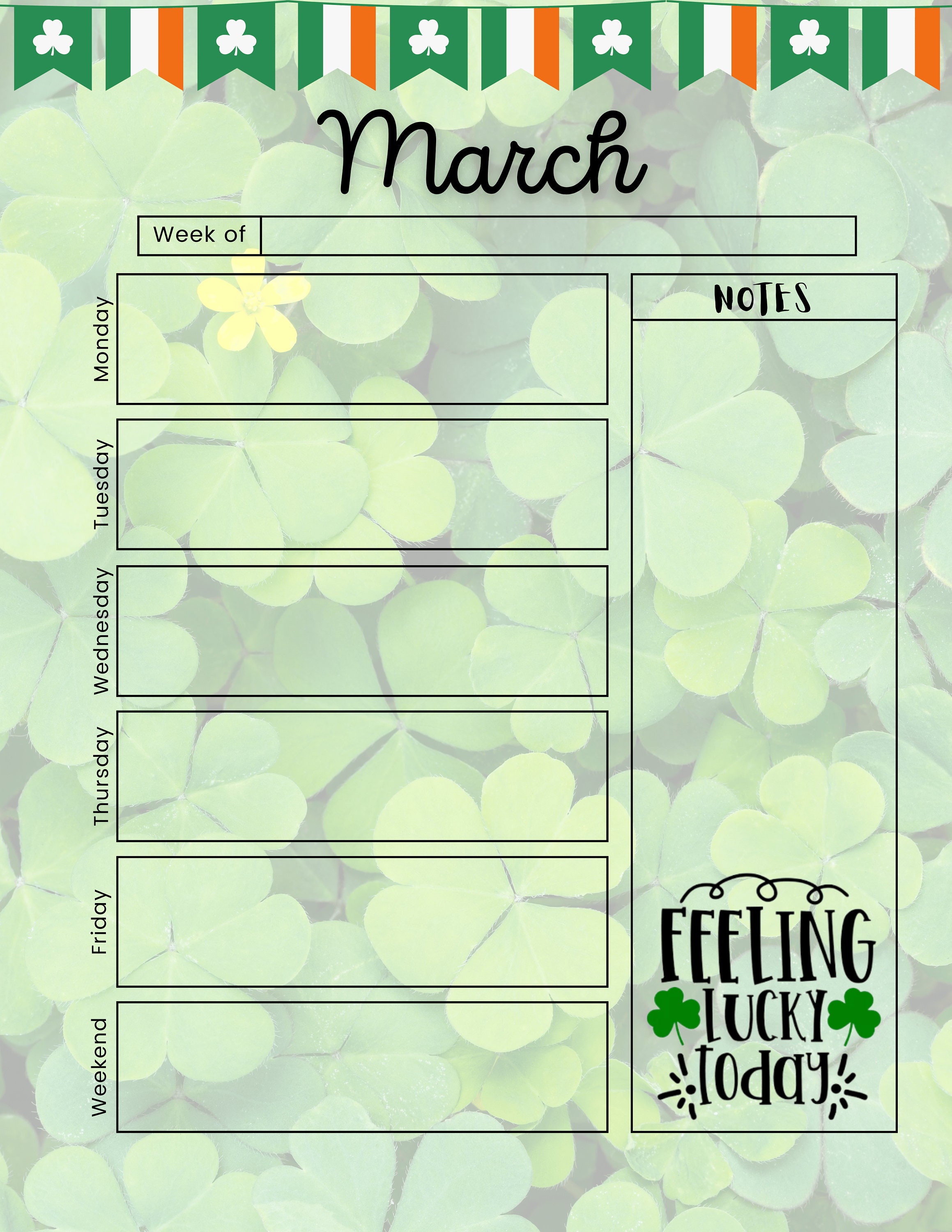 Happy Planner Weekly Agenda Organizer Pages - March - Etsy