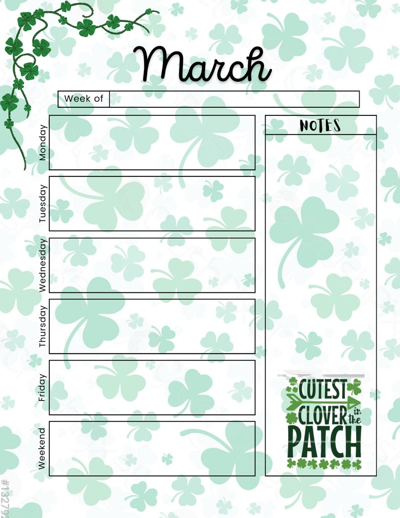 Happy Planner Weekly Agenda Organizer Pages - March - Etsy