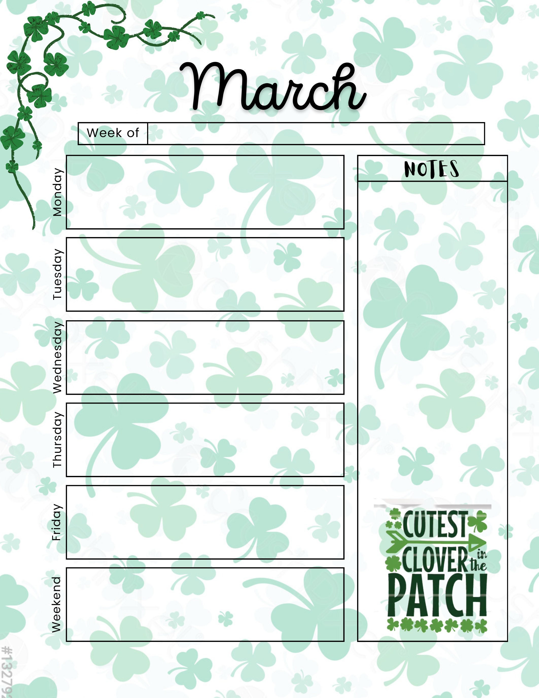 Happy Planner Weekly Agenda Organizer Pages - March - Etsy