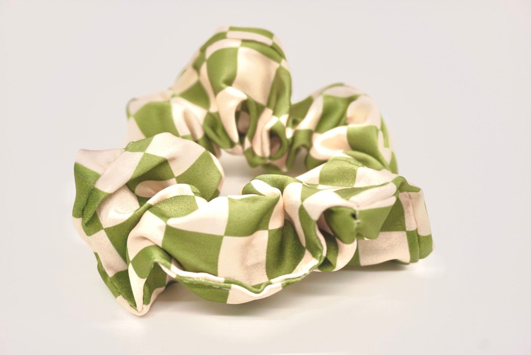 Checkered Hair Scrunchie: Soft Fabric Plaid Design - Etsy