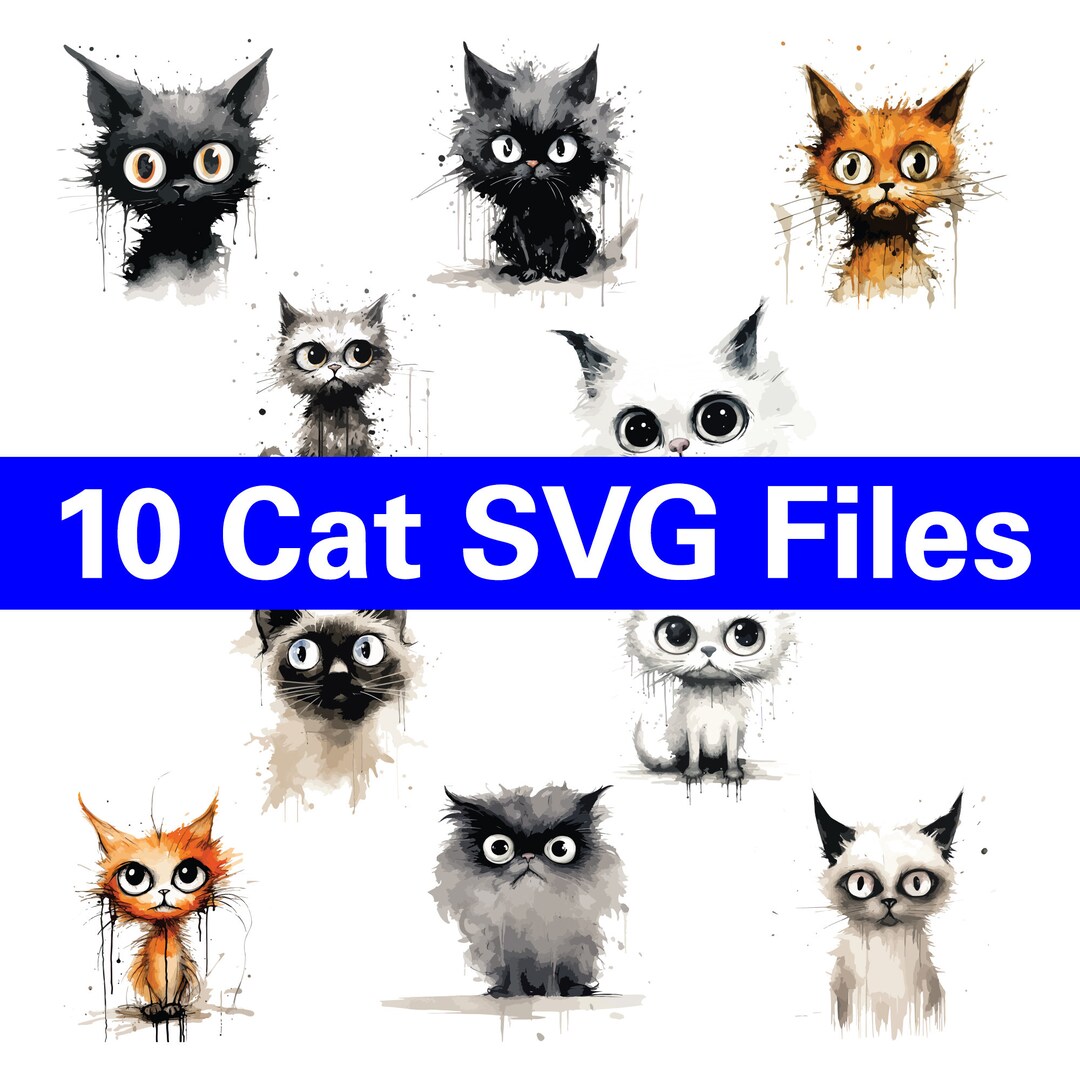 Cat Svgs Cat SVG Bundle SVG Files for Cricut Cat Svg Files - Etsy