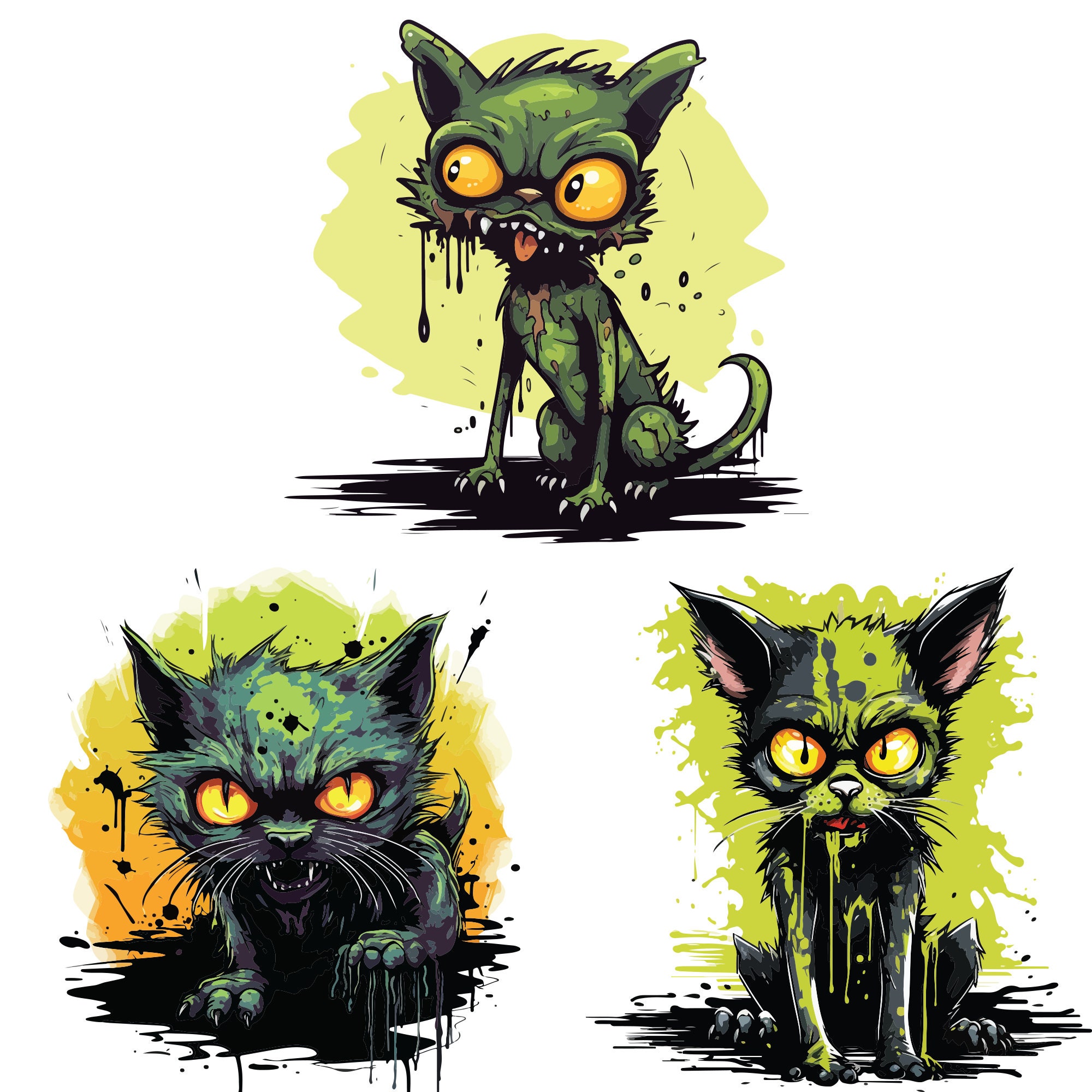 Zombie Cat SVG Bundle Zombie Cat SVG SVG Files for Cricut - Etsy