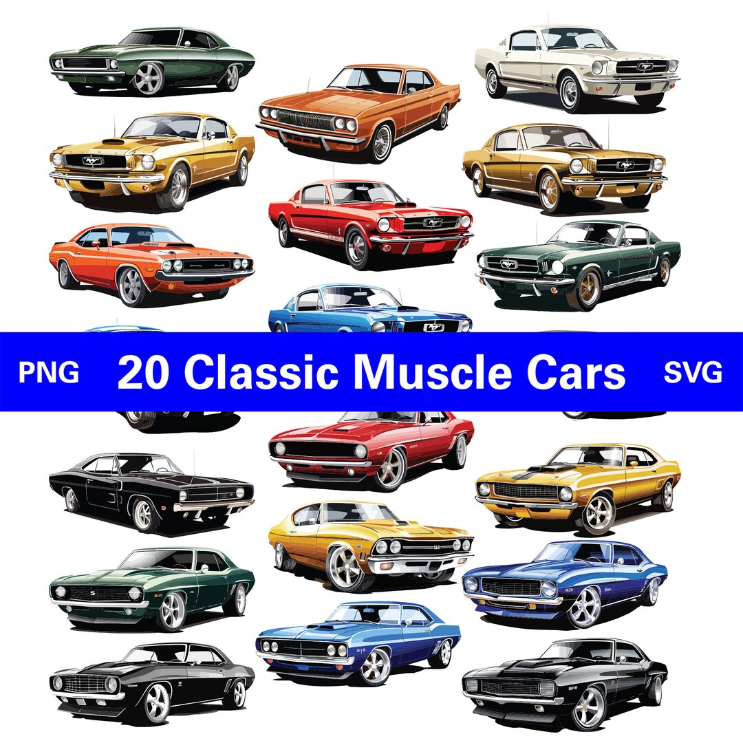 Classic Muscle Car SVG Bundle Muscle Car SVG Download SVG - Etsy