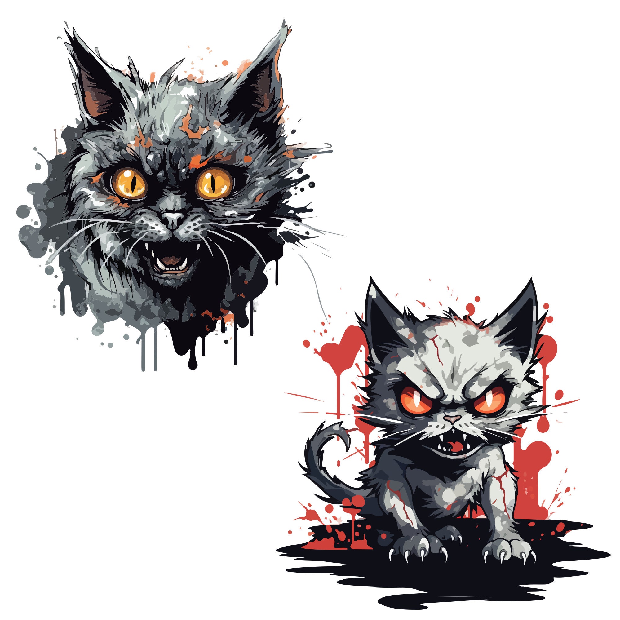 Zombie Cat SVG Bundle Zombie Cat SVG SVG Files for Cricut - Etsy