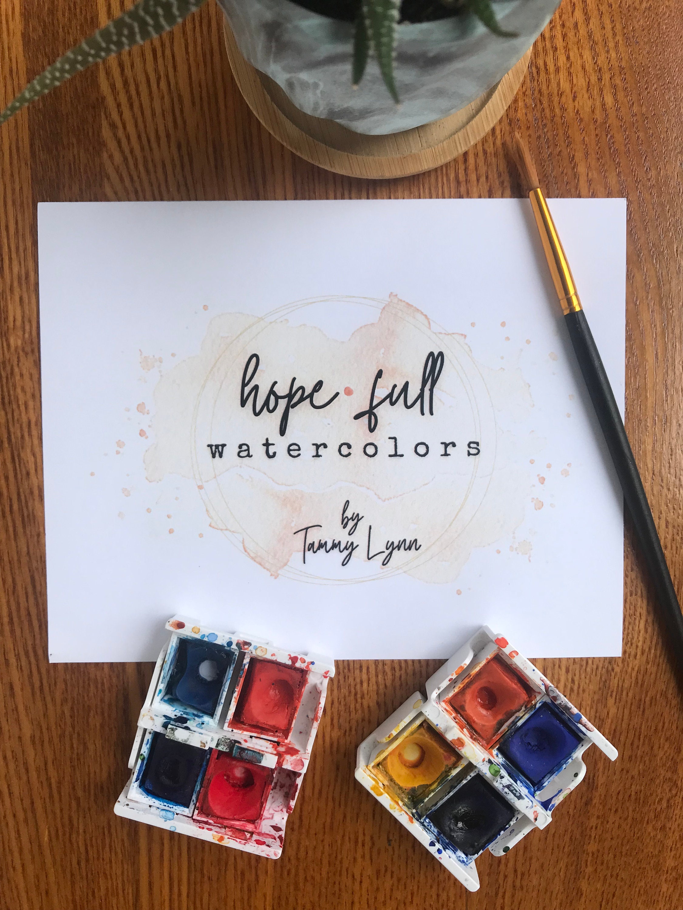 Watercolor Blush Splash Greeting Cards - Etsy