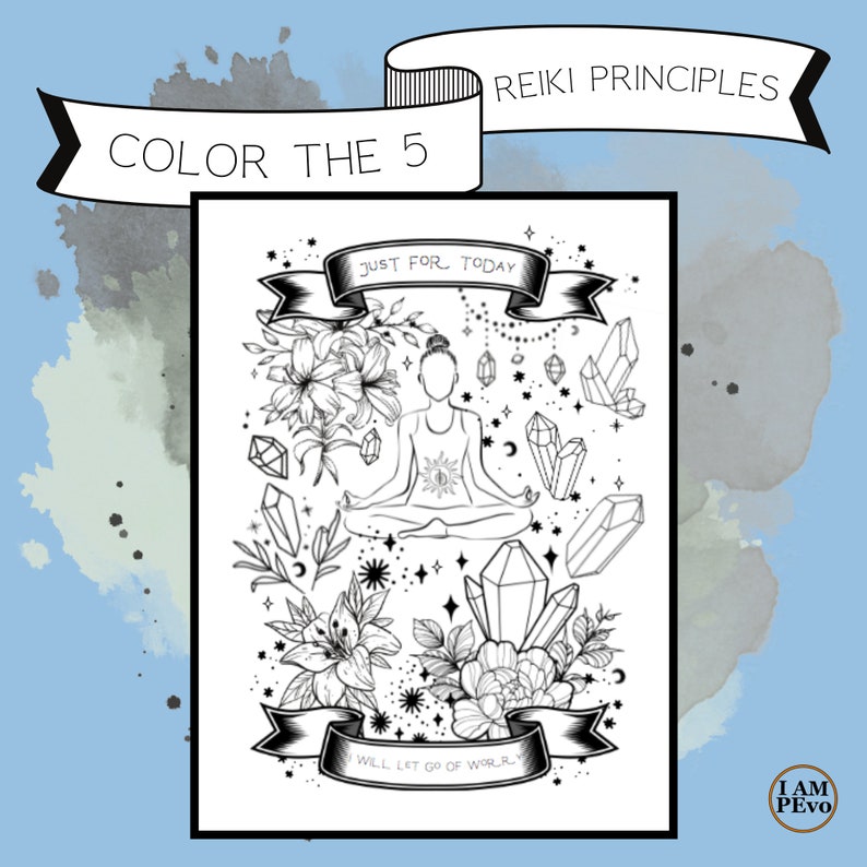 Reiki Crystal Coloring Book, Affirmations (PDF, Instant Download) - Etsy