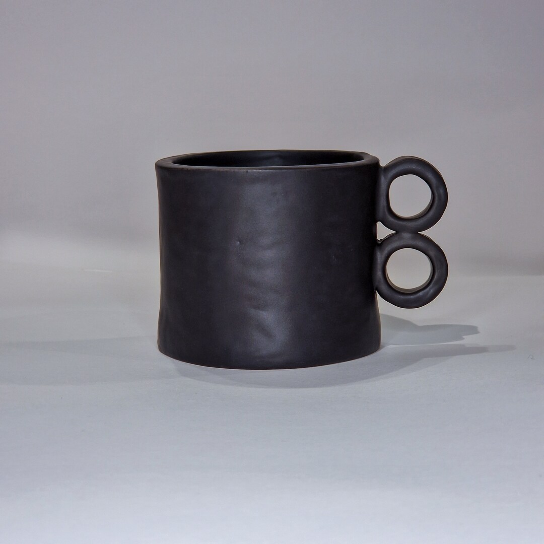 Black Matt Mug, Aesthetic Mug, Mug With Handle, Black Cup, Cup With ...