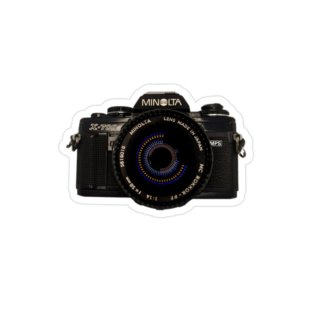 Minolta Vintage Camera Transparent Outdoor Stickers, Die-cut, 1pcs ...