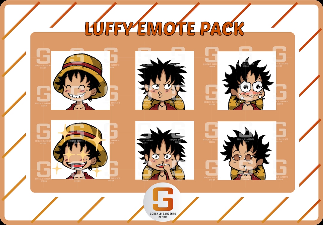 Monkey D Luffy One Piece Emotes Twitch Stream - Etsy Australia