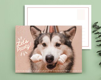 6x4 Inch Printable Postcard Happy Birthday Dog Postcard - Etsy