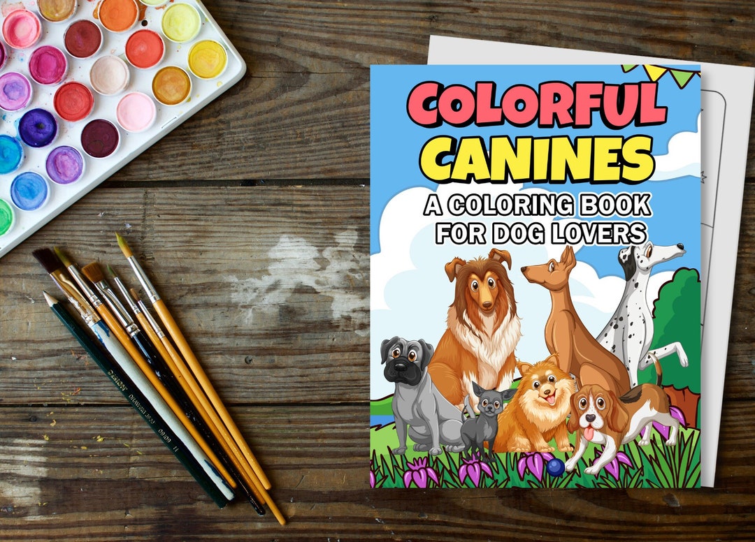 Colorful Canines - Digital Coloring Book for Dog Lovers, 40 Printable ...