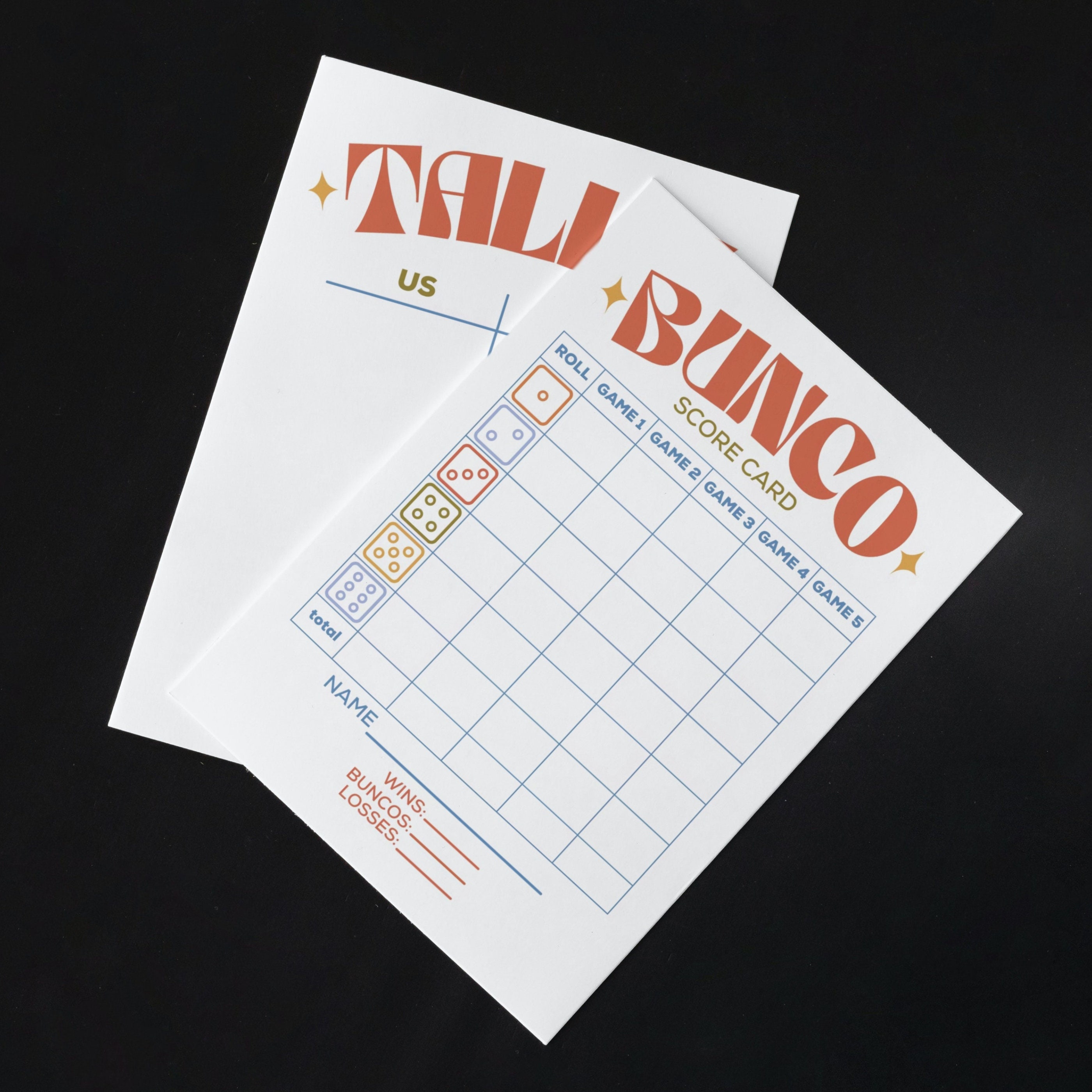 INSTANT DOWNLOAD BUNCO Party Game Retro Colorful Fun Organic Design - Etsy
