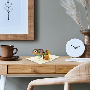 IOYOUNOW Raccoon Pop up Card – 12x6 Inch Greetings Card With Amazing 3D ...