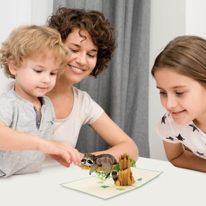 IOYOUNOW Raccoon Pop up Card – 12x6 Inch Greetings Card With Amazing 3D ...