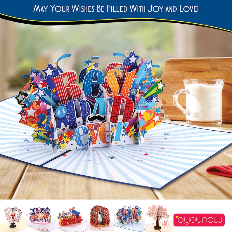 Paper Pop up Card for Super Dad 5x7 Pop up Greetings Card for Best Dads ...