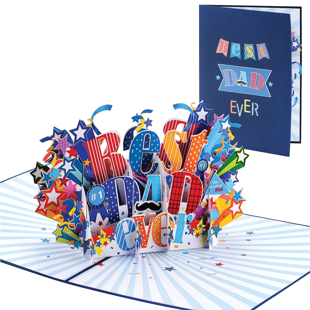 Paper Pop up Card for Super Dad- 5x7 Pop up Greetings Card for Best ...