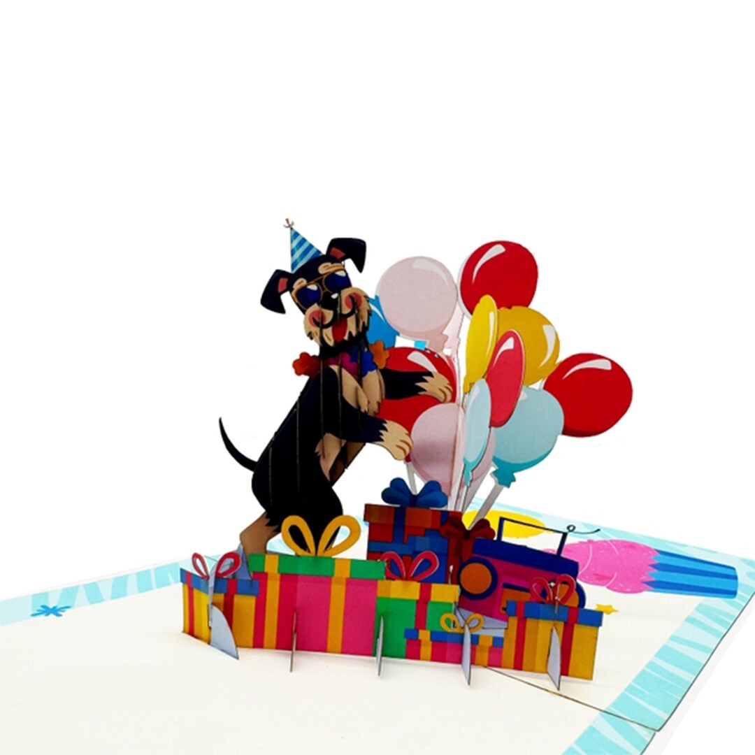 Puppy Pop-up Birthday Card: Handmade 3D Dog Lover Gift - Etsy