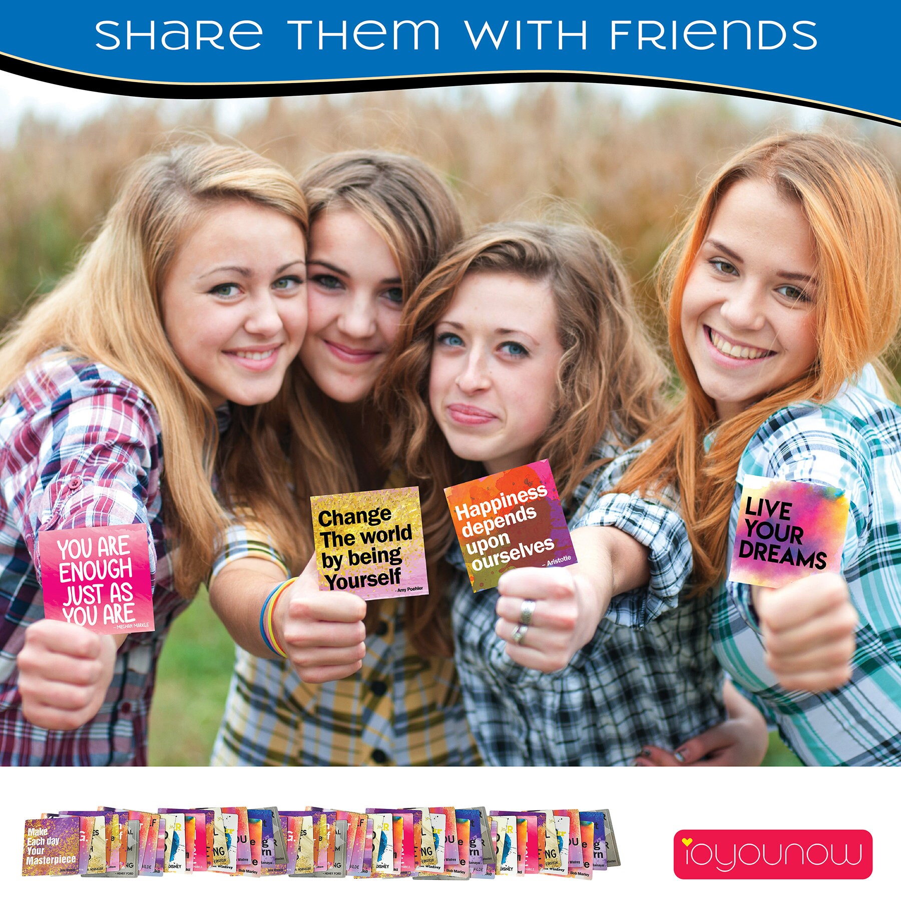 50 Motivational Affirmation Cards With Wooden Pins & Twine - Etsy