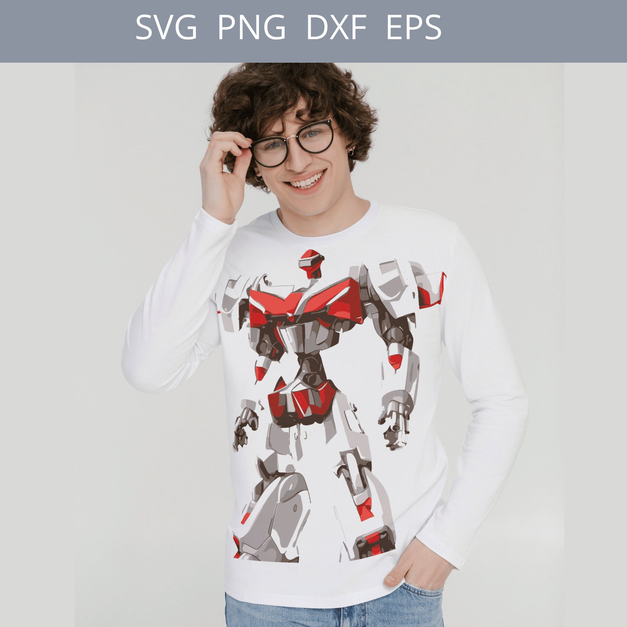 Mecha Robot SVG, PNG, DXF, Eps, T-shirt Svg, Posters Svg, Png, Cut File ...