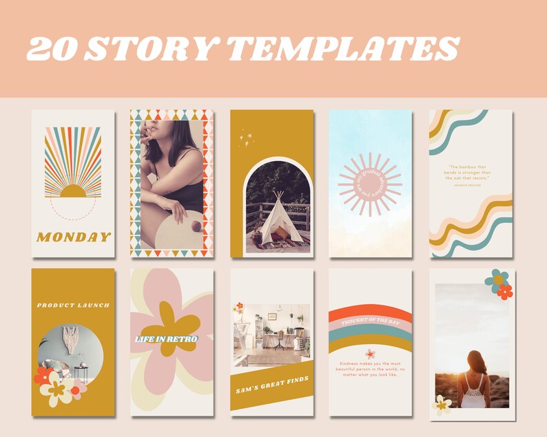 70s Retro Instagram / Retro Instagram Post / Customizable IG - Etsy