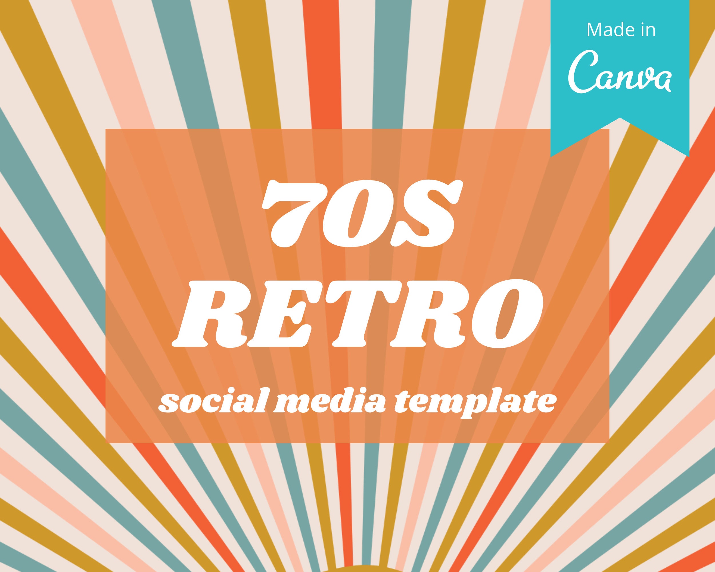 70s Retro Instagram / Retro Instagram Post / Customizable IG - Etsy