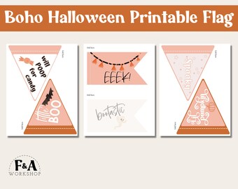 Halloween Pennant Flag Printables, Printable Halloween Pennant Flags ...