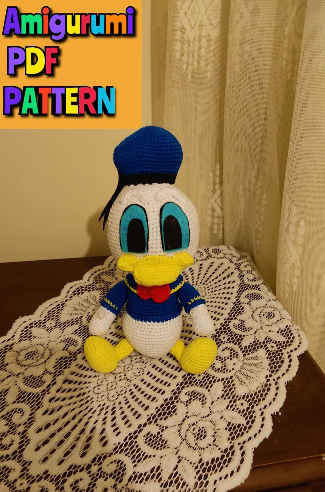 Crochet Pattern Amigurumi Donald Duck, PDF English Tutorial Crochet ...