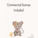 Cute Mice Clipart, Mouse Clipart, Cottage Core Clipart, Flowers Clipart ...