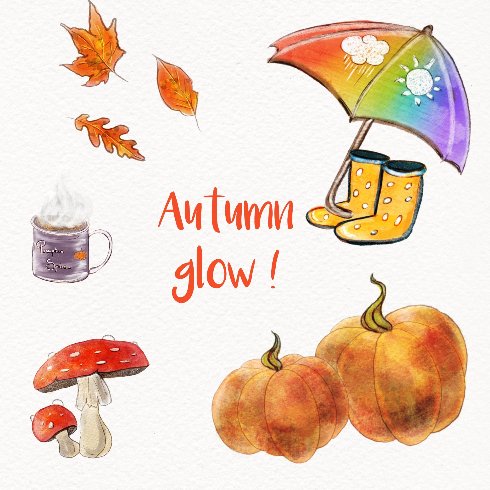 Custom Clipart Images Set, Custom 4 Seasons Clipart Images, Custom ...
